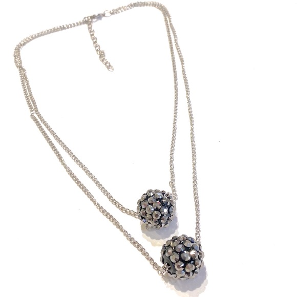 Jewelry | Layered Fireball Necklace Black And Silver Tone | Poshmark